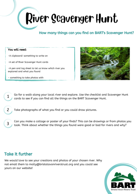 River Scavenger Hunt - find 16 river things.